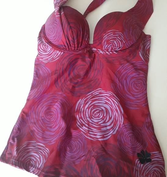 Hapari | Swim | Hapari Pink Sangria Halter Top Tankini Swimsuit New ...